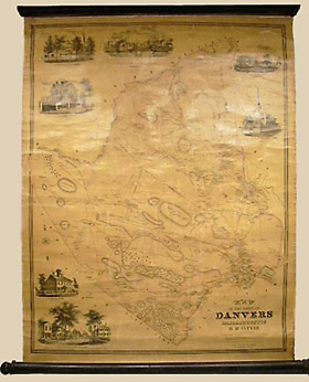 George Glazer Gallery - Antique Maps - Map of The Town of Danvers ...