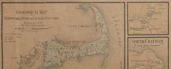 George Glazer Gallery - Antique Maps - Large Wall Map of Cape Cod ...