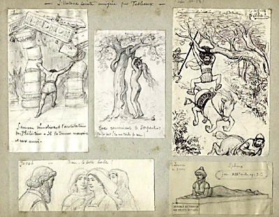 George Glazer Gallery - Antique Prints - Henri Mayeux Sketches