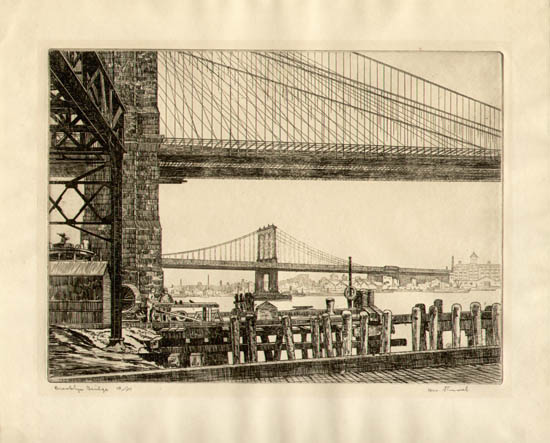 George Glazer Gallery - Antique New York Maps - Brooklyn Bridge ...