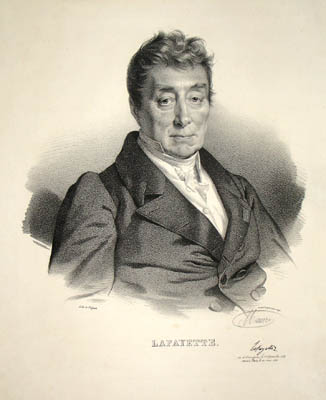 George Glazer Gallery - Antique Prints - Marquis de Lafayette Portrait