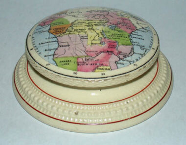 Map, Africa, Cartographic Curiosity, Antique Ceramic Paperweight, c ...