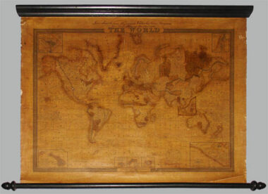 Map, World, Mercator's Projection, Williams, Wall Map, Antique Print ...