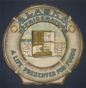 Advertising Art, Manufacturing, Alaska Cork Insulated Refrigerators ...