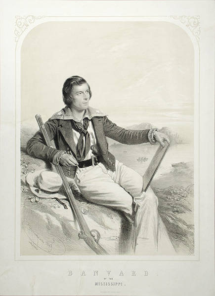Portrait, Exploration, Banvard of the Mississippi, Antique Print, 19th ...