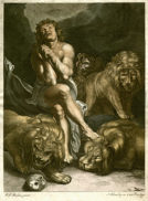 Old Masters, Daniel in the Lions’ Den, Peter Paul Rubens, Antique Print ...