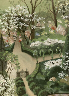 Architecture, Garden, Designs, Ed Swann, Watercolors, c. 1949 | George ...
