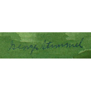 View, New York City, City Hall Park, George Stimmel, Watercolor, Mid ...