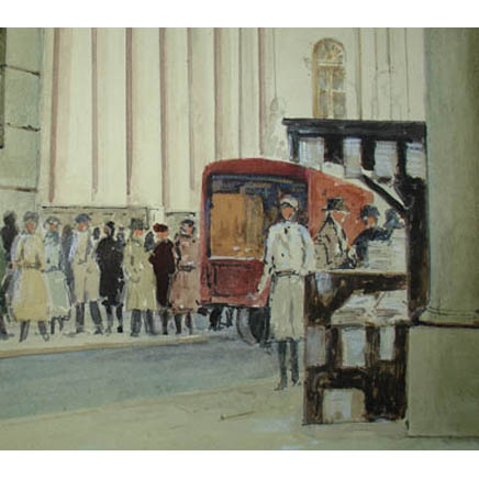 View, New York City, Wall Street, Treasury Building, George Stimmel ...