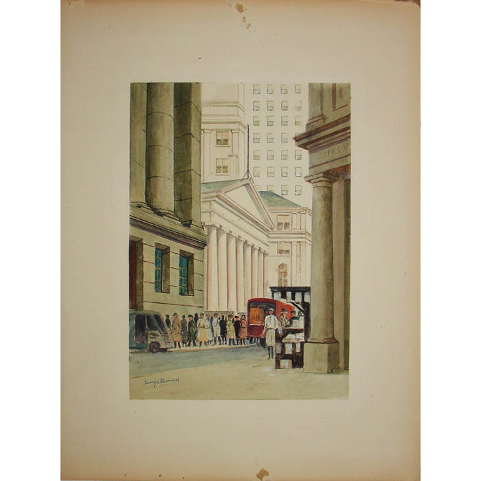 View, New York City, Wall Street, Treasury Building, George Stimmel ...