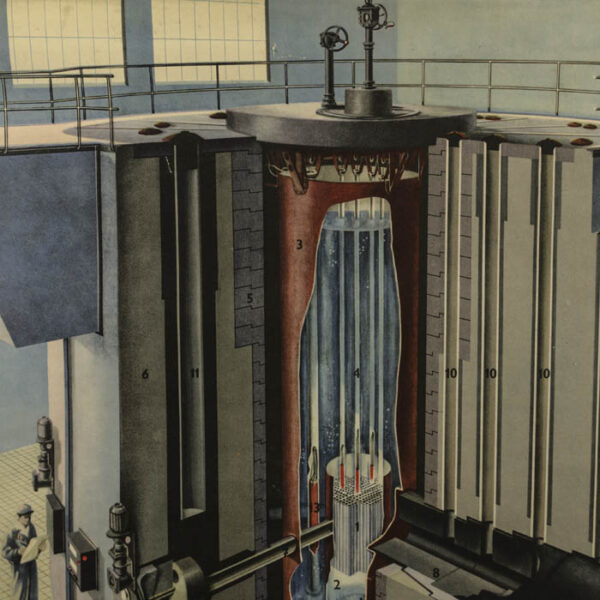 Science, Physics, Nuclear Reactor, Jiri Havlin, Vintage Poster, Czech ...