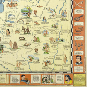 Map, New York, Pictorial, American Indian History of New York State ...