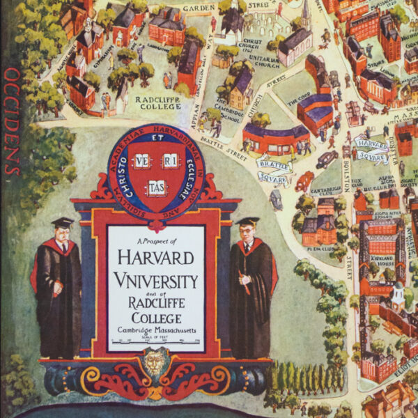 Map, Massachusetts, Cambridge, Pictorial, Harvard University ...